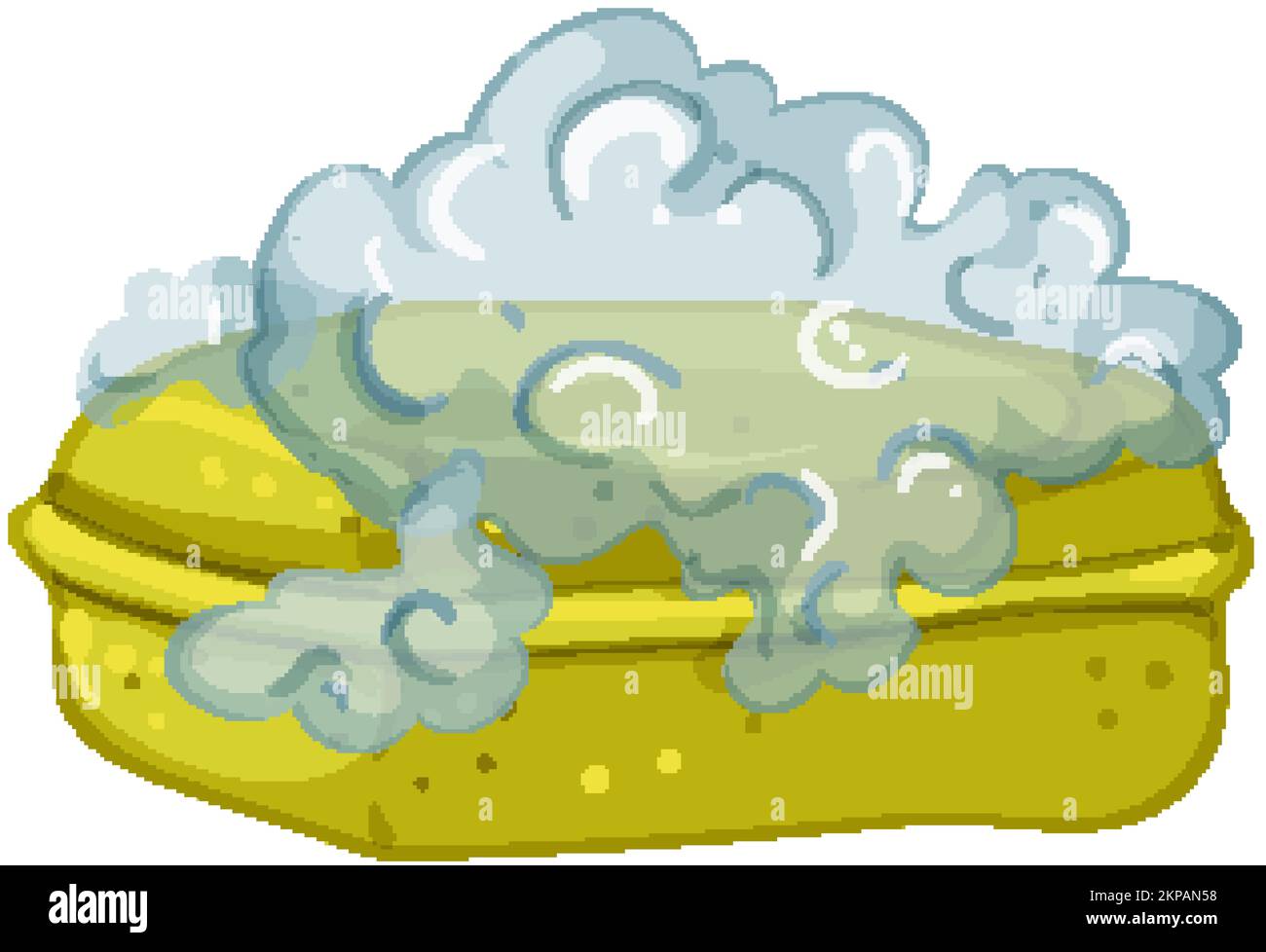 hygiene sponge kitchen cartoon vector illustration Stock Vector Image ...