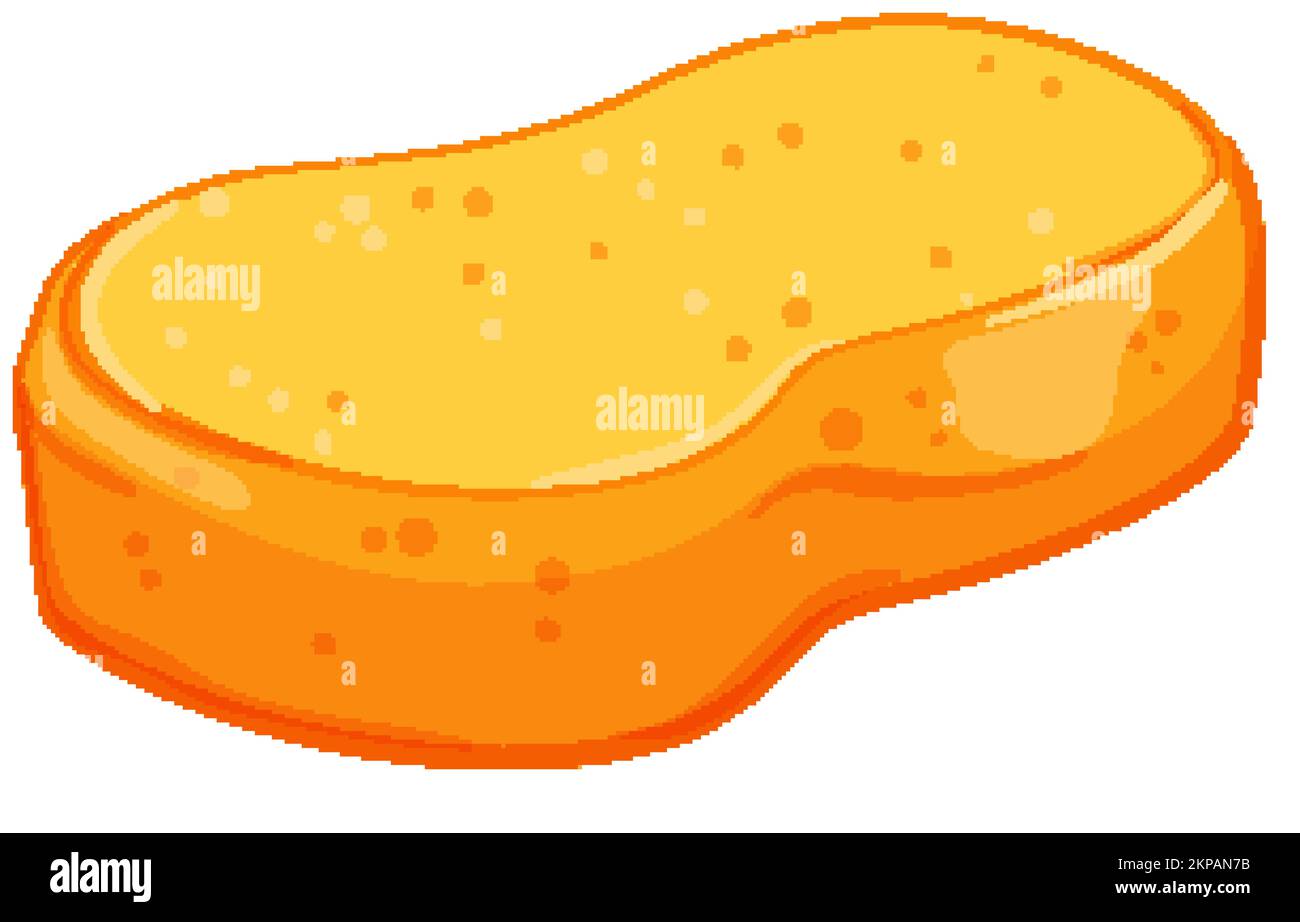 water sponge kitchen cartoon vector illustration Stock Vector Image ...