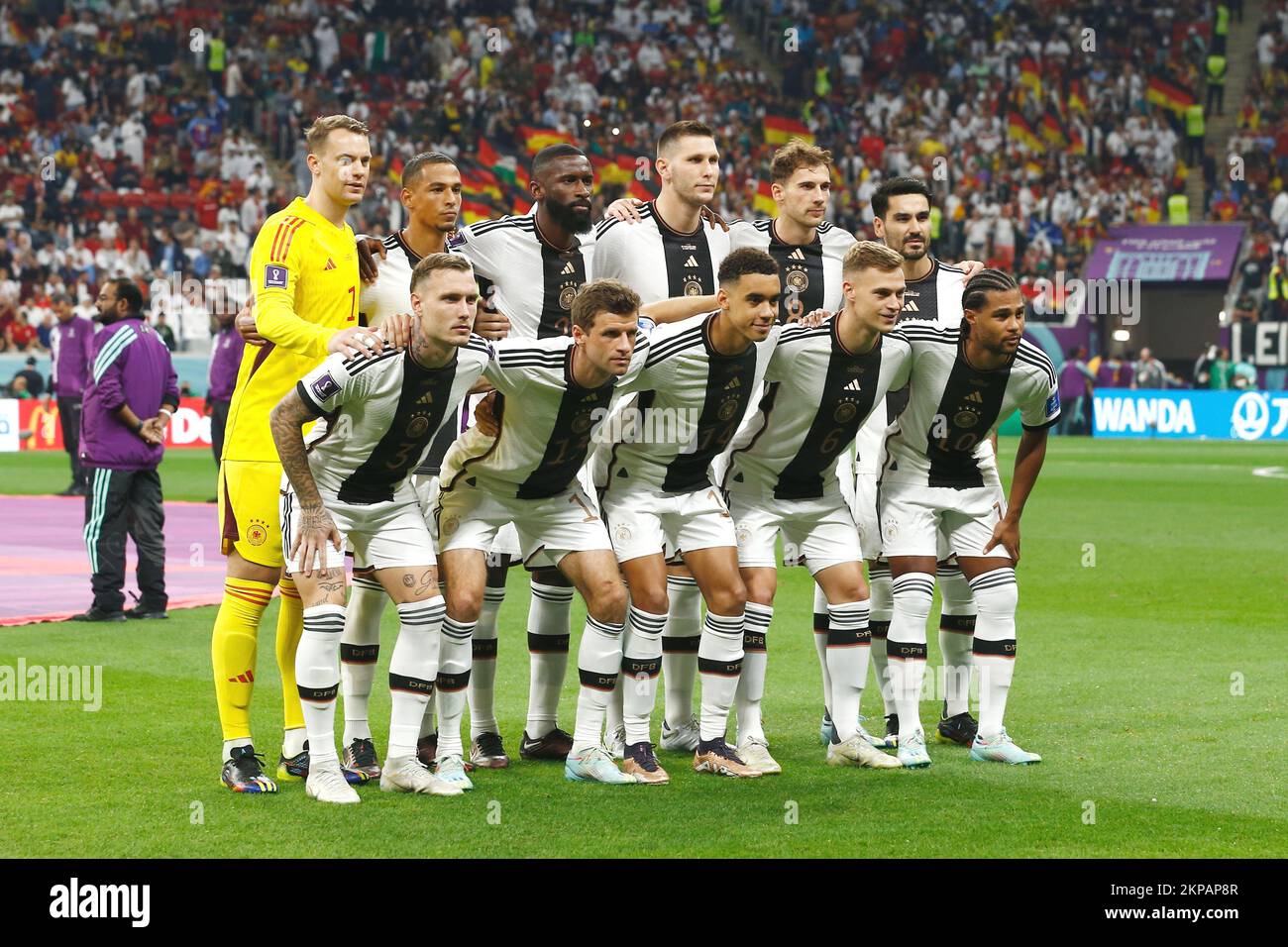 Al Khor, Qatar. 27th Nov, 2022. Germany team group line-up (GER ...