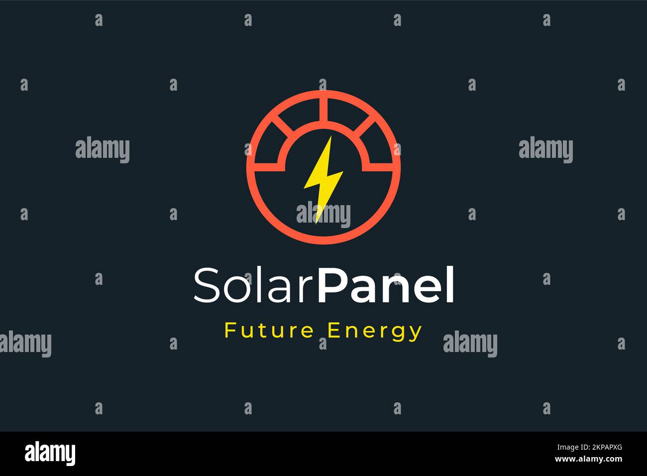 Solar panel energy logo with simple and modern shape for electricity ...