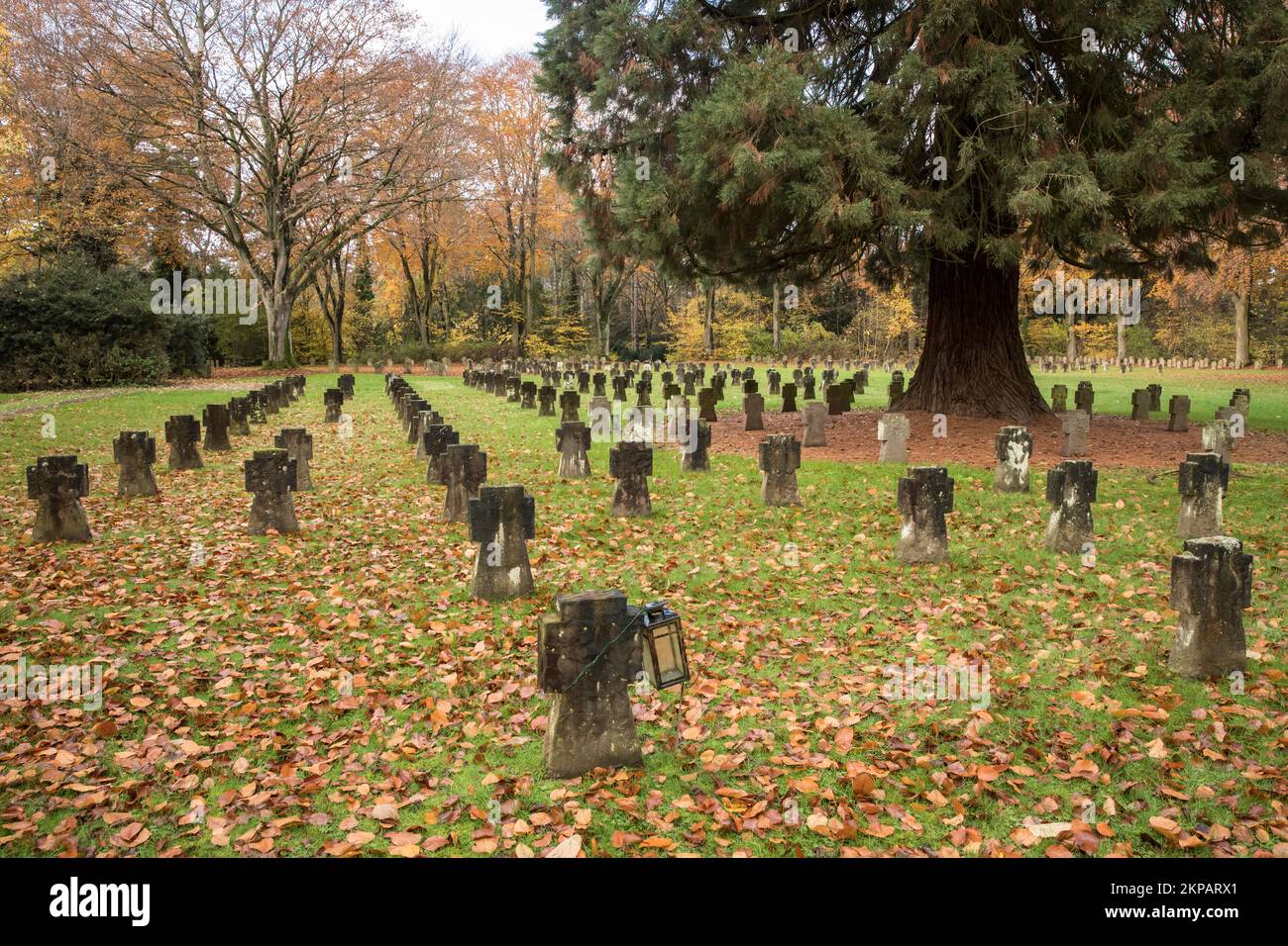 war graves at the Cologne Southern Cemetery in the district Zollstock ...