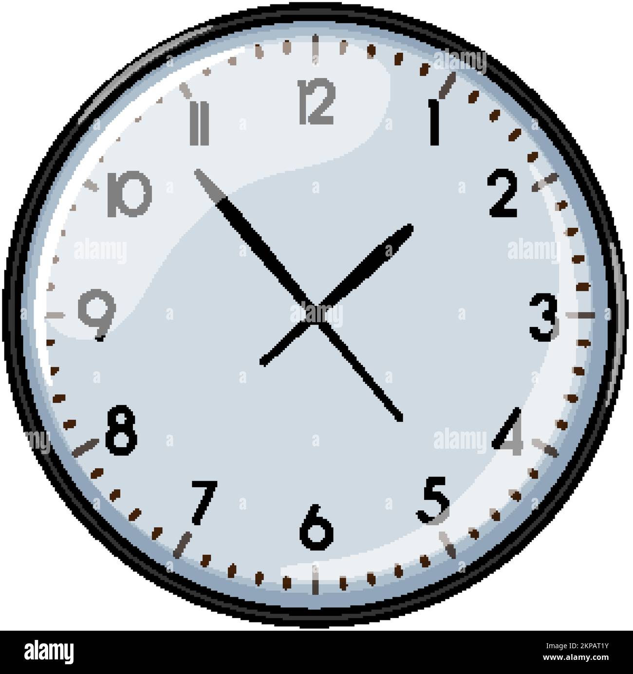 business wall clock cartoon vector illustration Stock Vector Image ...