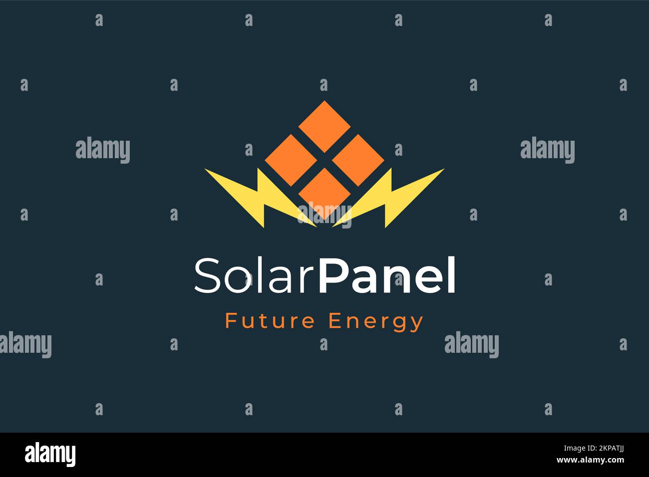 Solar panel energy logo with simple and modern shape for electricity ...