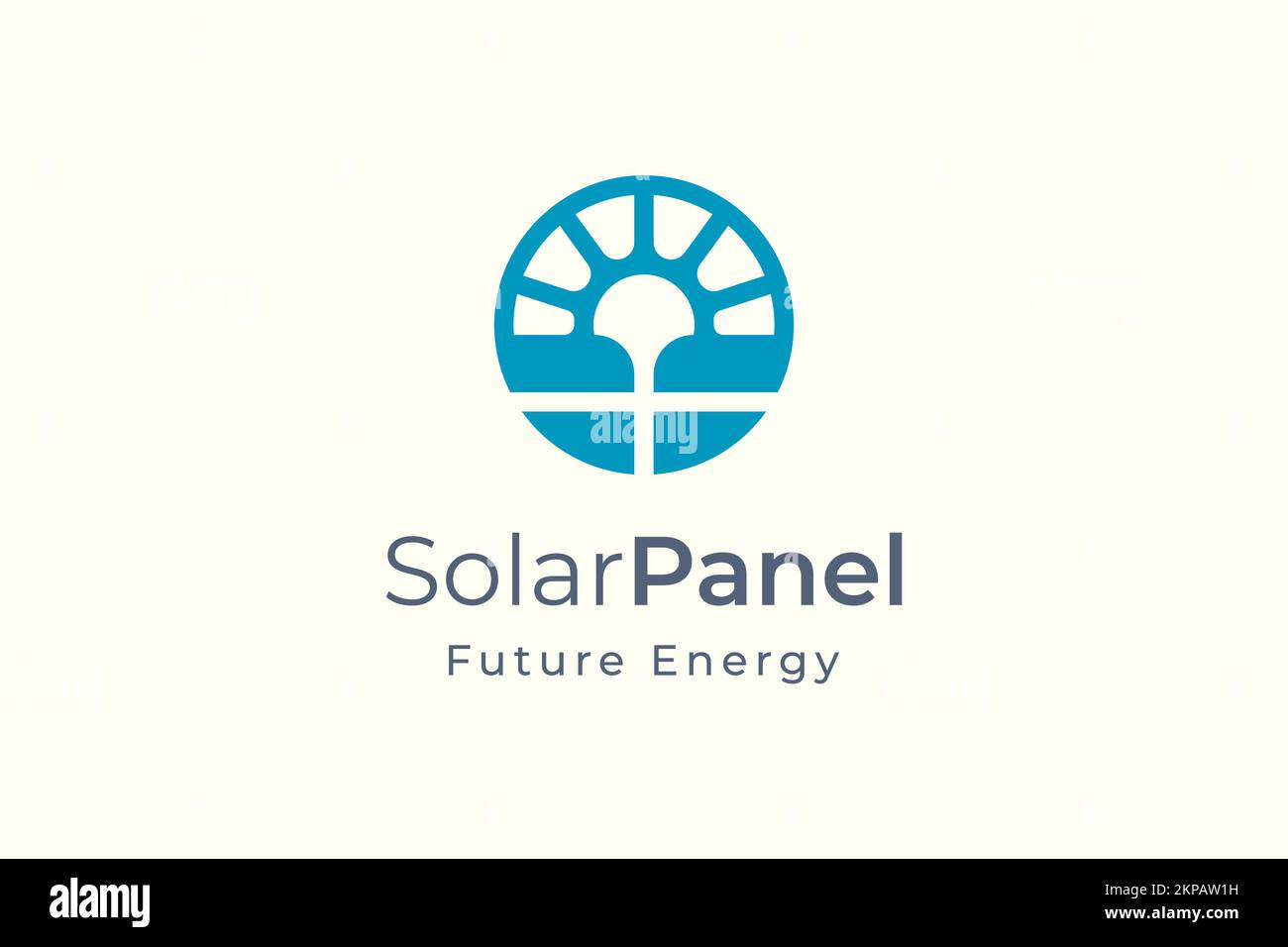 Solar panel energy logo with simple and modern shape for electricity ...