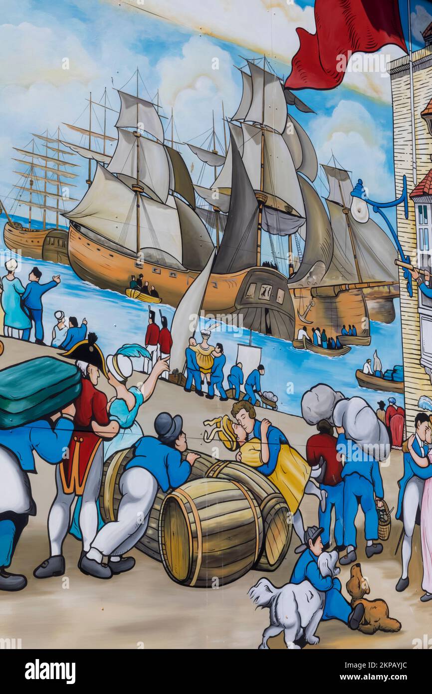 England, Hampshire, Portsmouth, Old Portsmouth, The Bridge Tavern, Wall ...