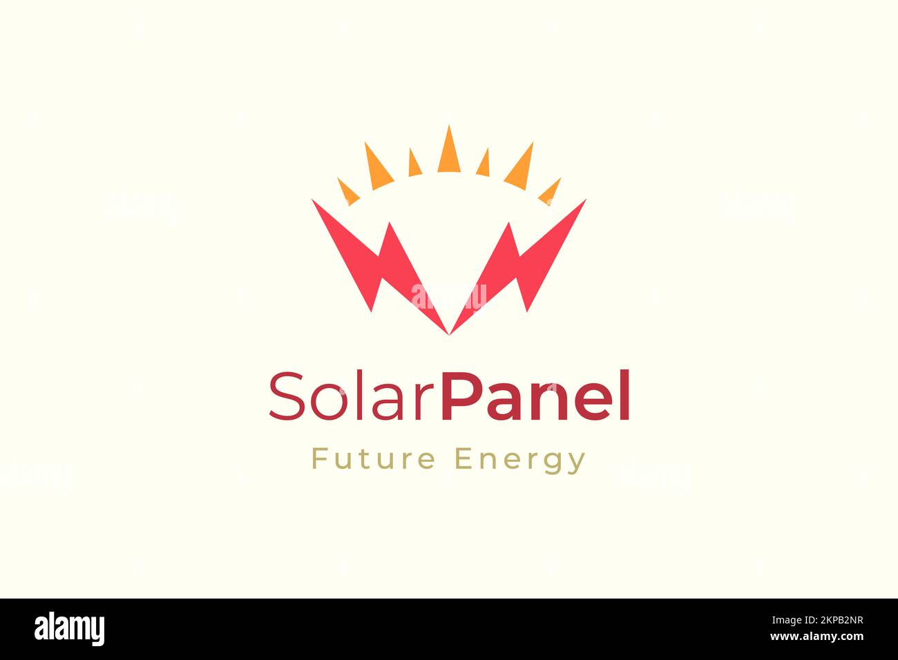 Solar panel energy logo with simple and modern shape for electricity ...