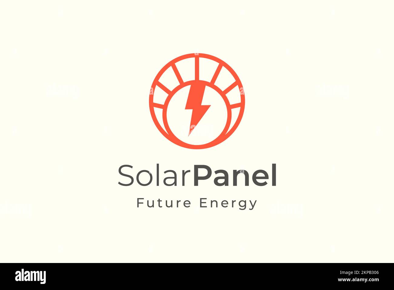 Solar panel energy logo with simple and modern shape for electricity ...