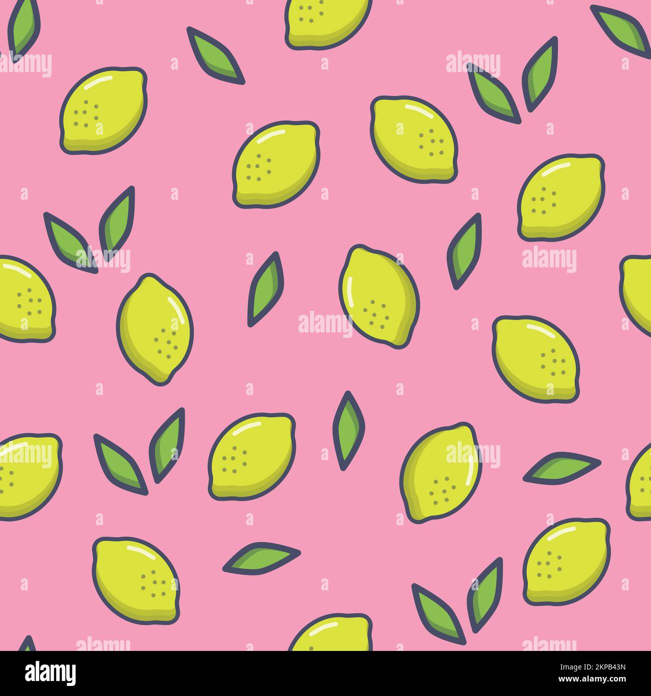 Cute Pastel Tropical lemons repeat pattern background design Stock Vector Image & Art - Alamy