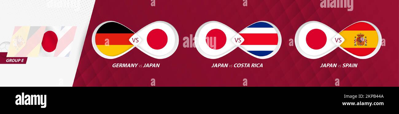 Japan national team matches in group E, football competition 2022, all ...