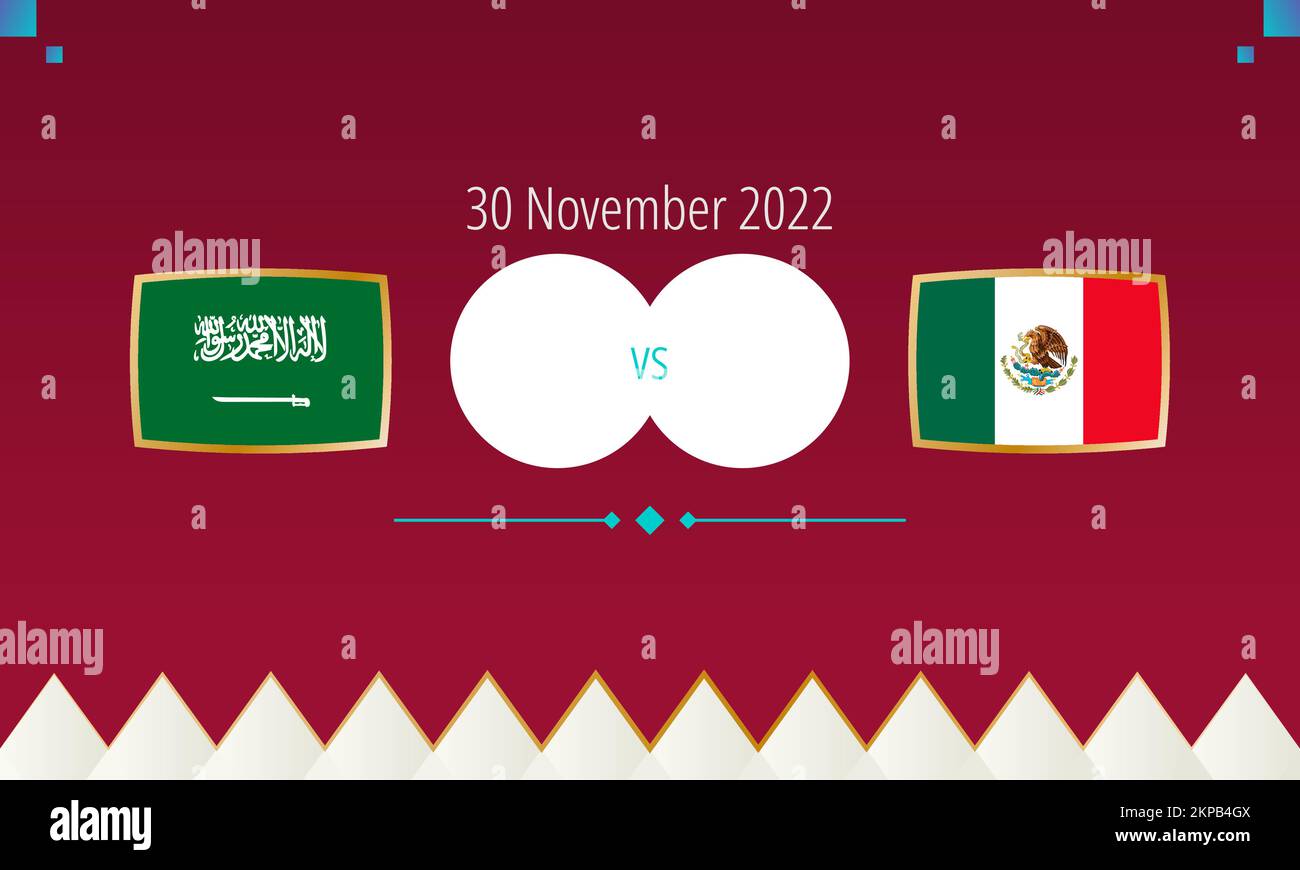 Saudi Arabia vs Mexico football match, international soccer competition ...