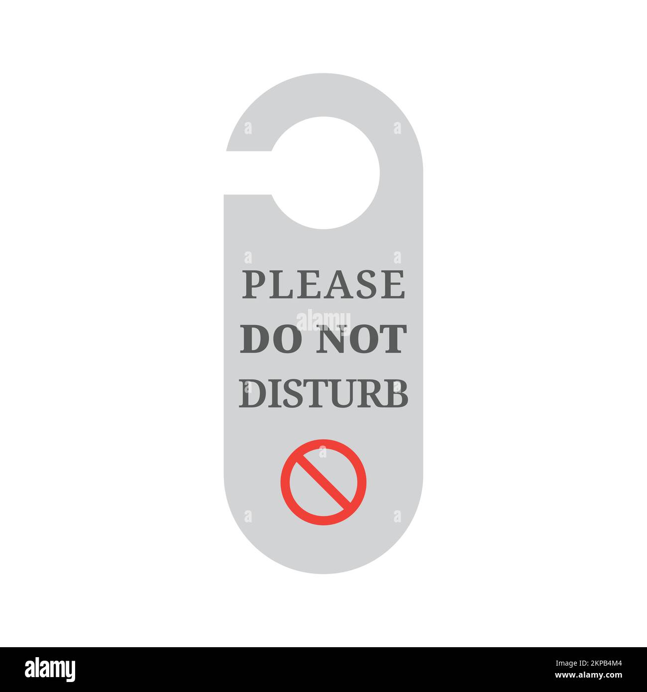 Please do not disturb vector sign. Hotel tag hanger Stock Vector Image & Art - Alamy