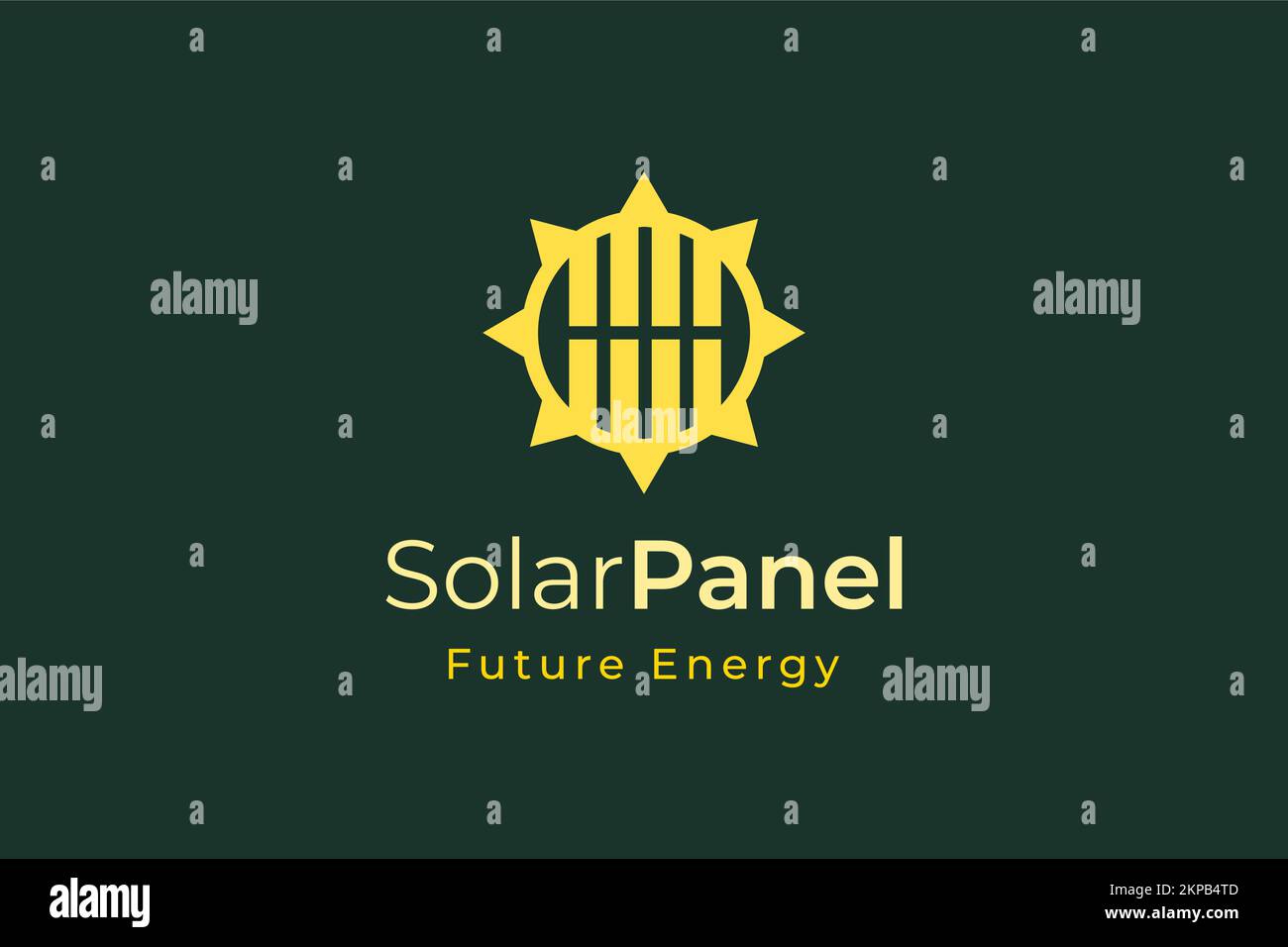 Solar panel energy logo with simple and modern shape for electricity ...