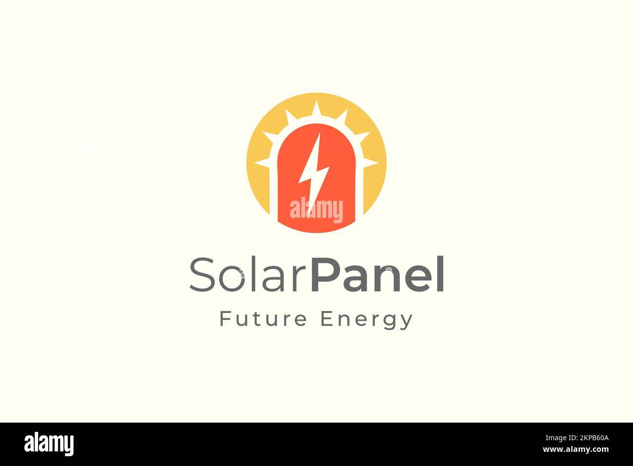 Solar panel energy logo with simple and modern shape for electricity ...