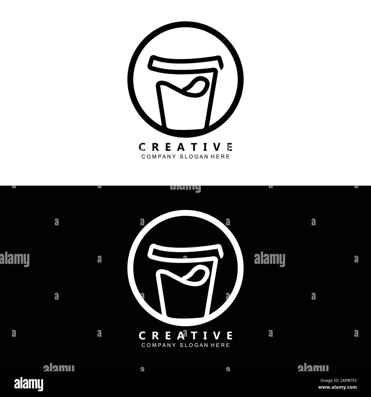 Coffee Logo Vector Caffeine Drink Symbol With Coffee Brown Color Design ...