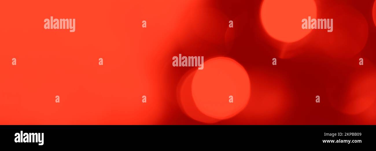 Blurred lights red background, banner texture. Abstract bokeh with soft ...