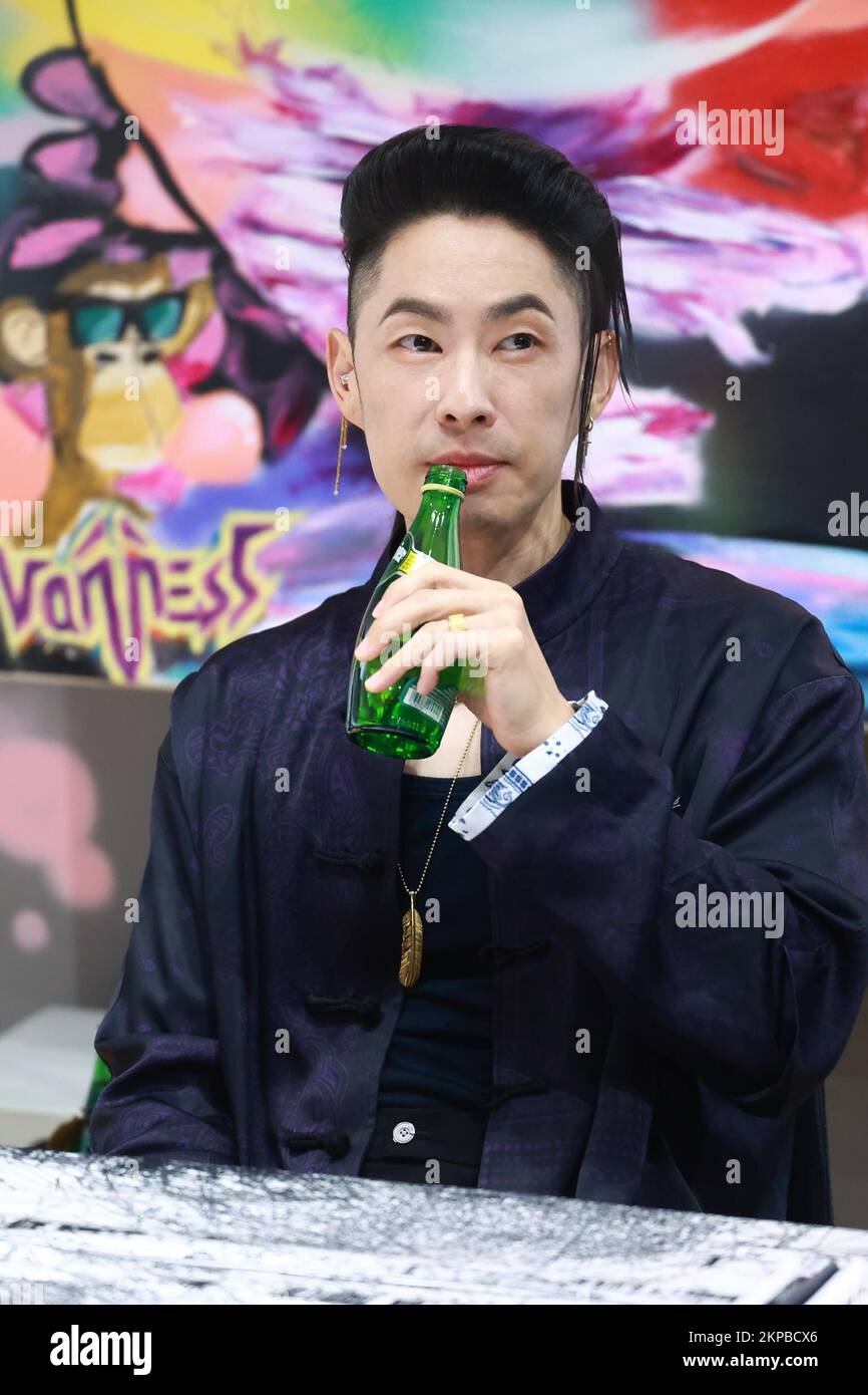 Taiwanese-American singer and actor Vanness Wu attended the xVESSEL signing session in Shanghai ...