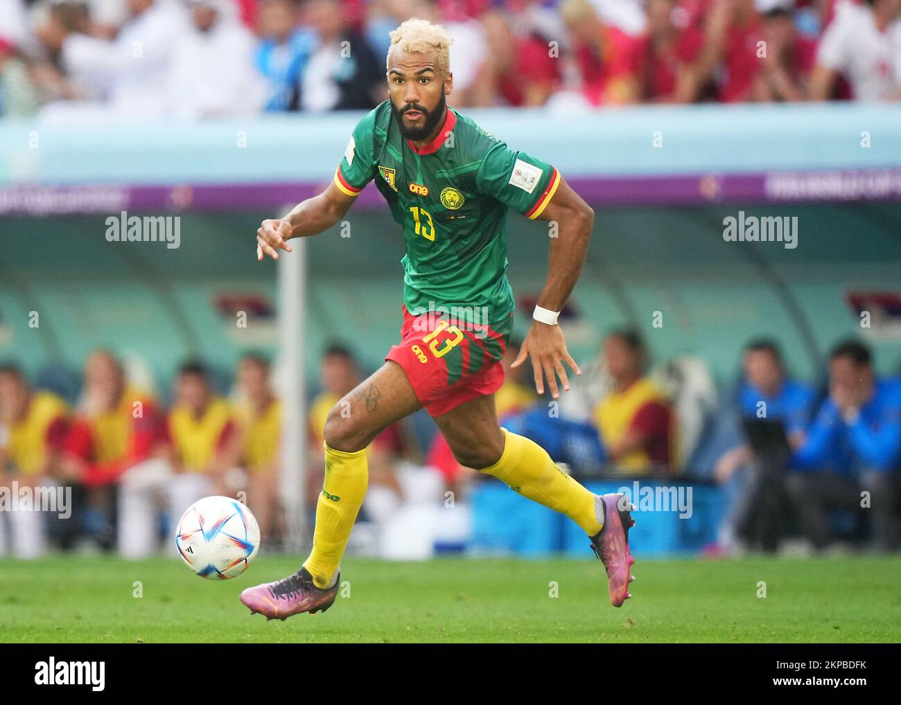 Eric Maxim Choupo-Moting of Cameroon during the FIFA World Cup Qatar ...