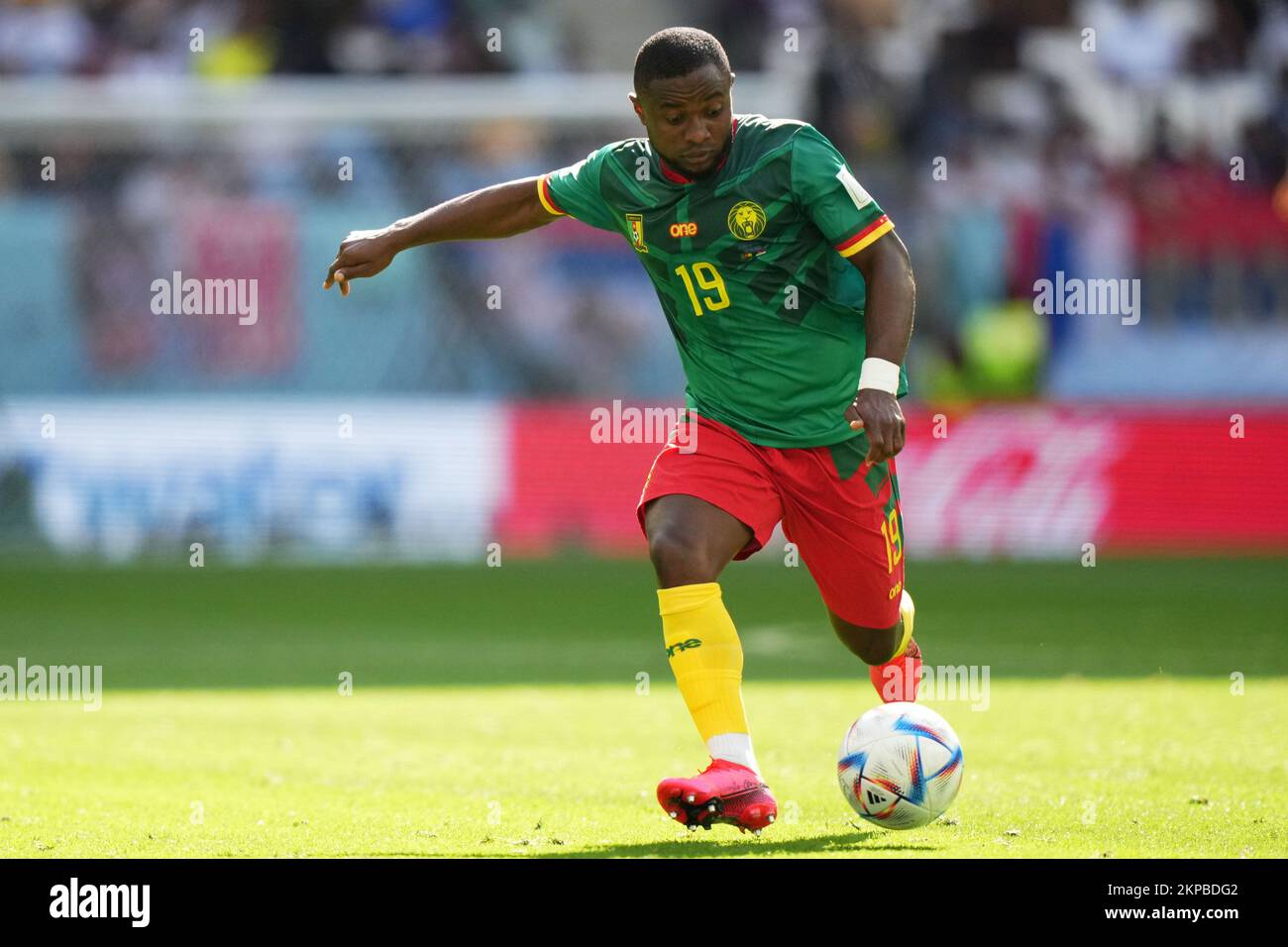 Collins Fai of Cameroon during the FIFA World Cup Qatar 2022 match ...