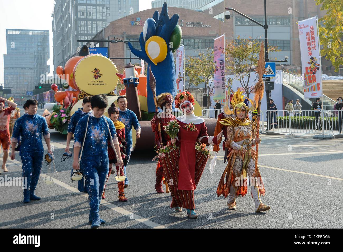 The animation float parade during the 18th China International Cartoon ...