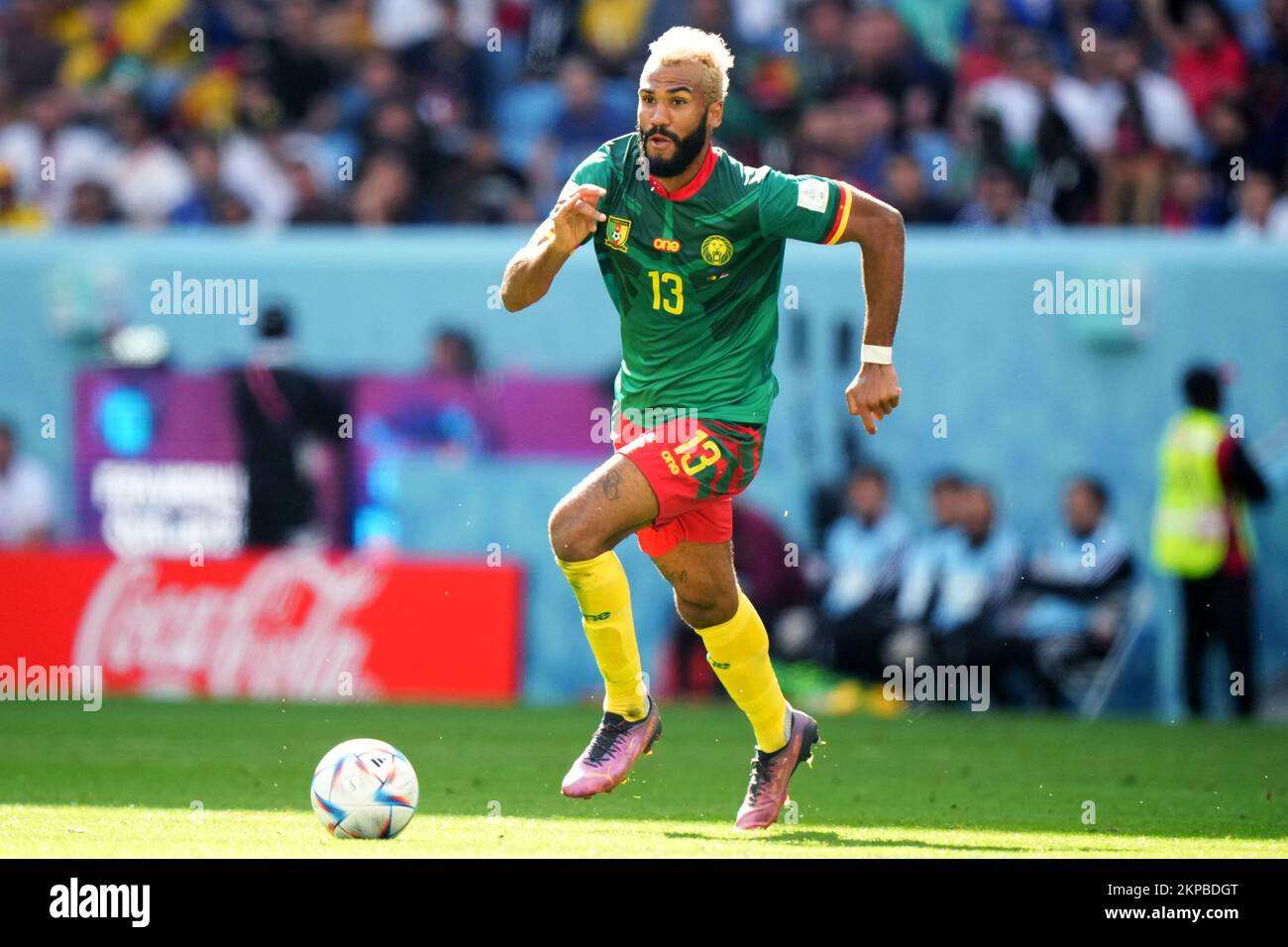 Eric Maxim Choupo-Moting of Cameroon during the FIFA World Cup Qatar ...