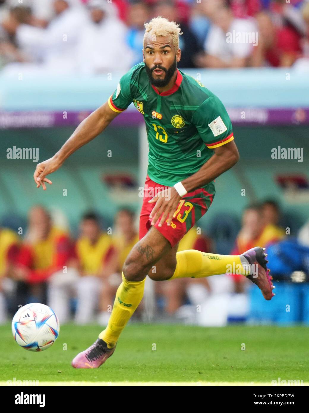 Eric Maxim Choupo-Moting of Cameroon during the FIFA World Cup Qatar ...