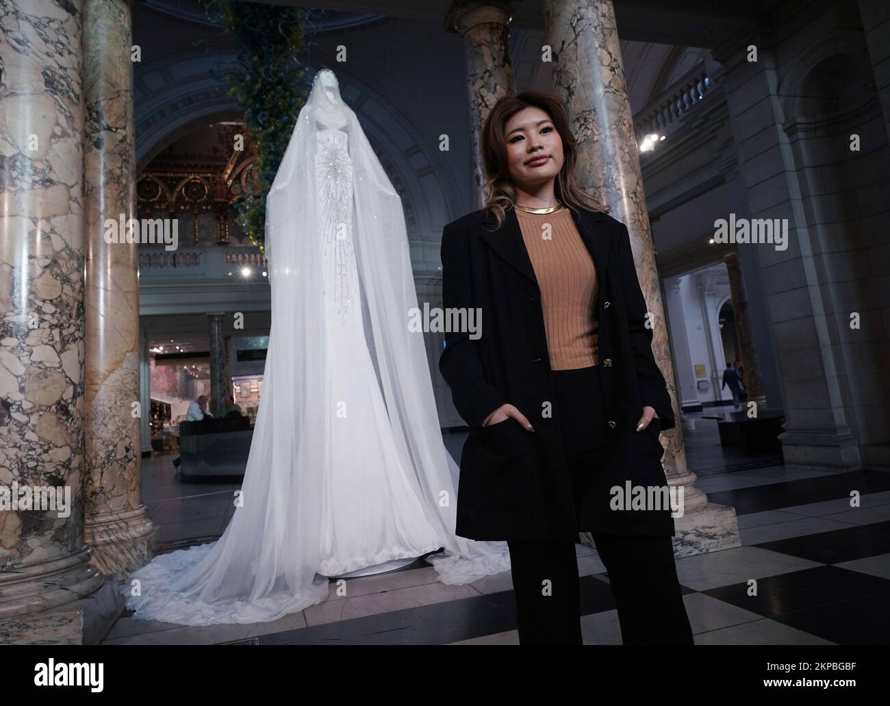 London based Korean fashion designer Miss Sohee during a photo call for ...