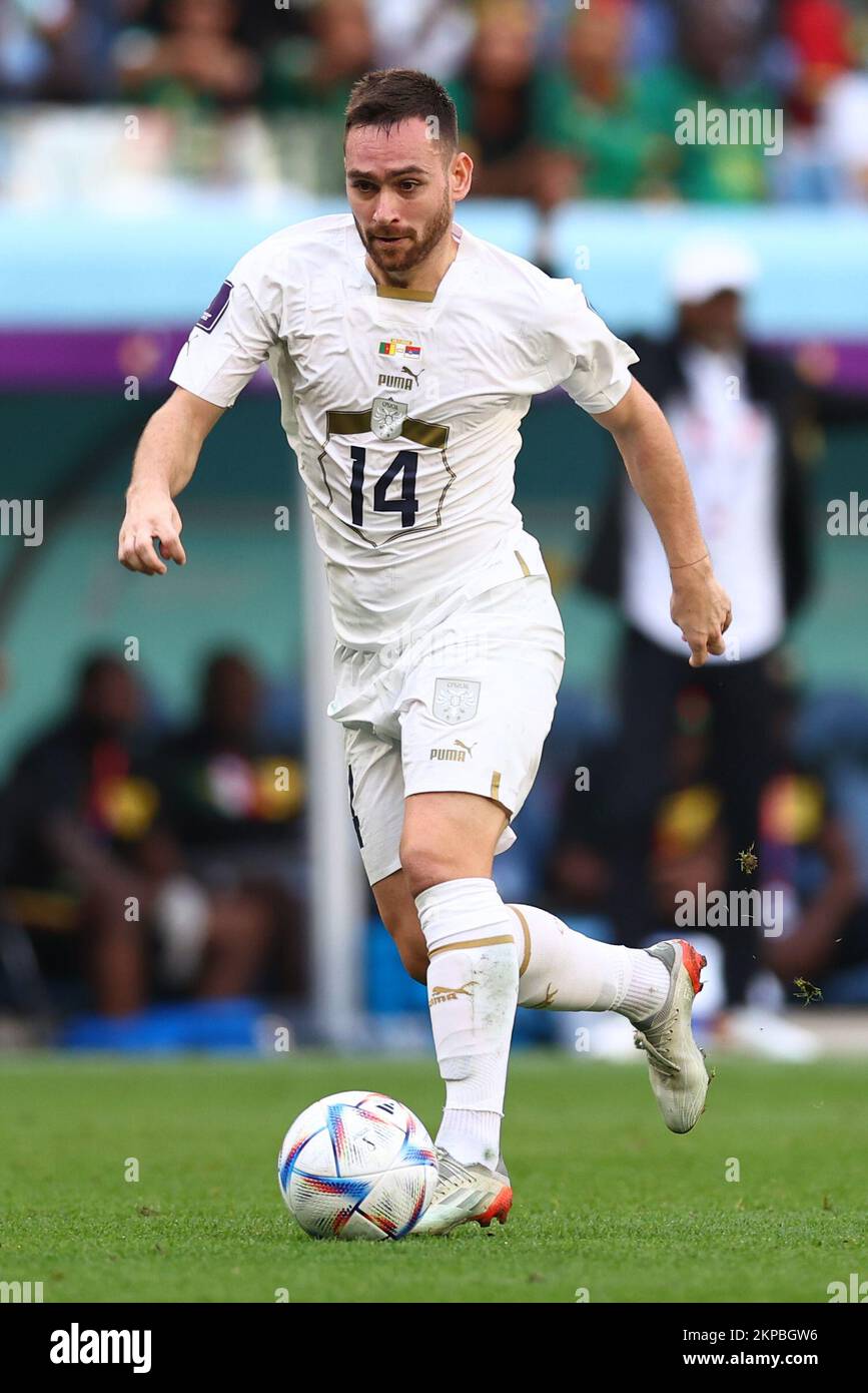 Al Wukair, Qatar. 28th Nov, 2022. Andrija Zivkovic of Serbia during the ...