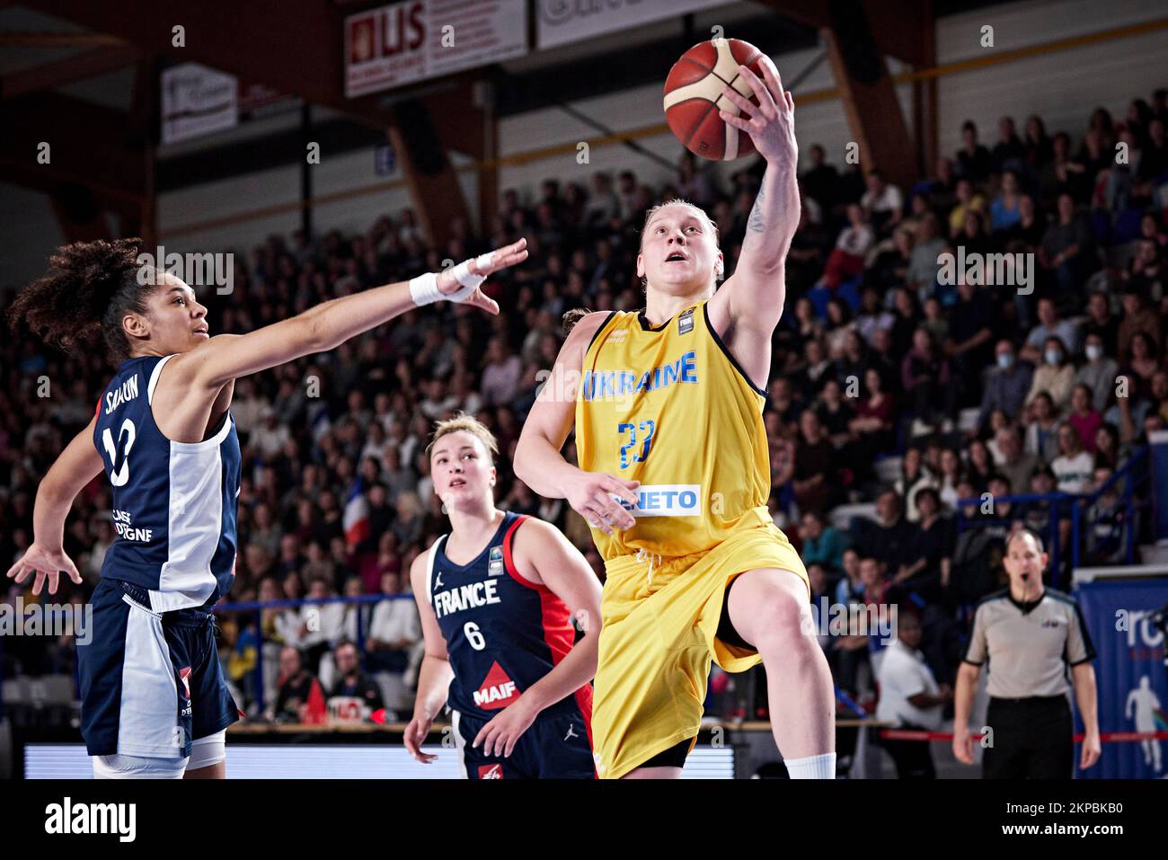 Alina IAGUPOVA (23) of Ukraine during the FIBA Women's EuroBasket 2023 ...