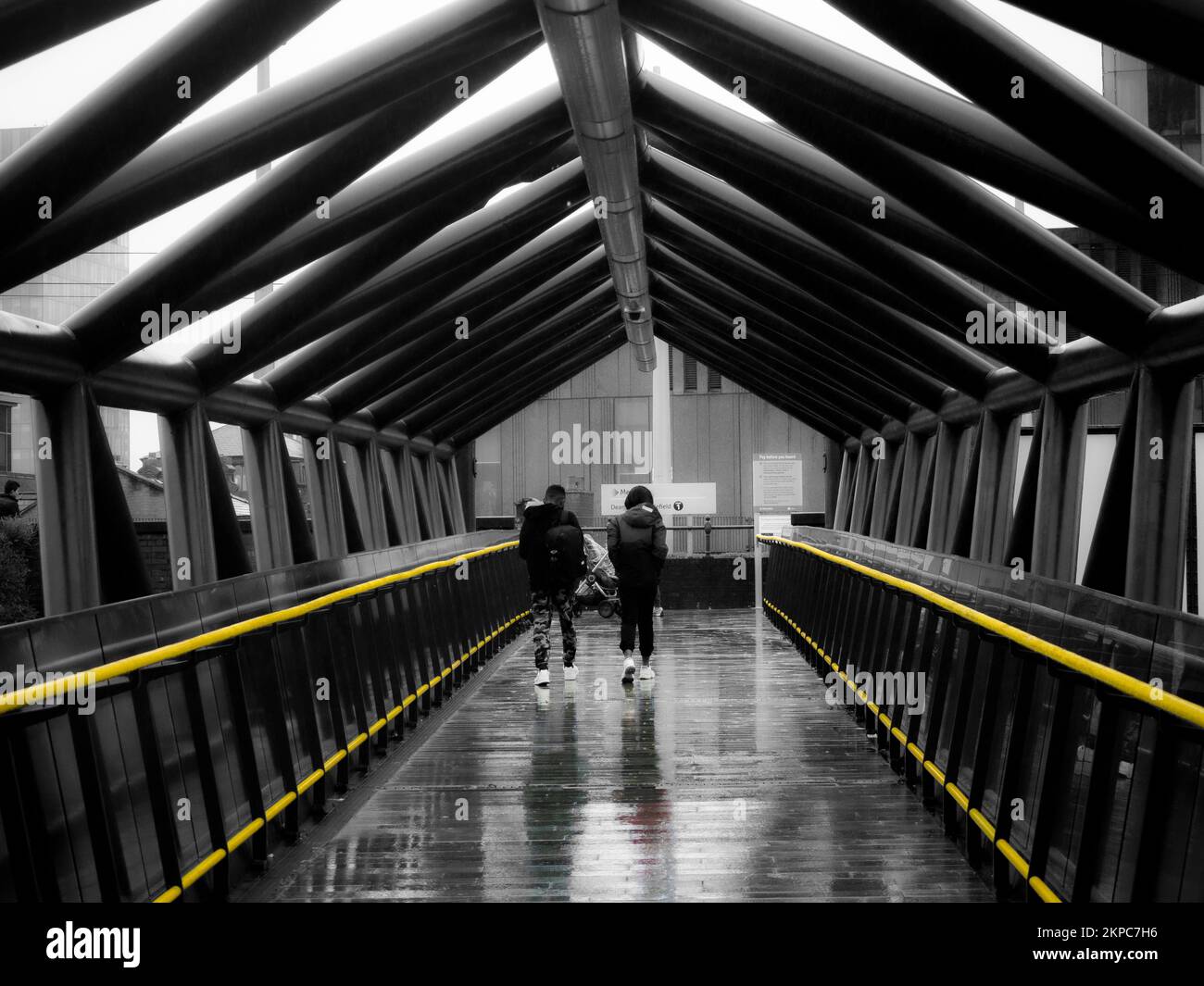 Pedestrian and rail hi-res stock photography and images - Alamy