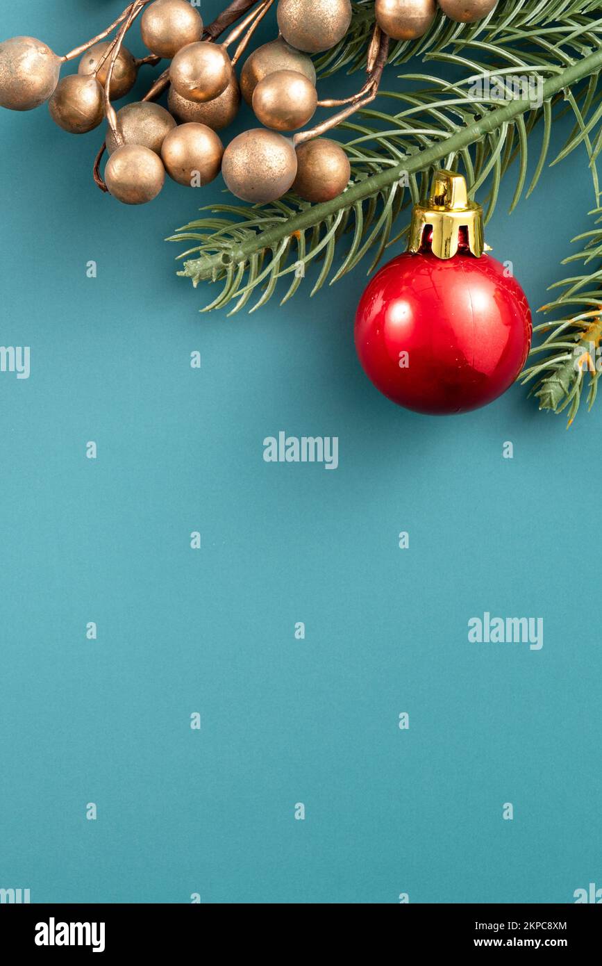 Christmas background design concept, holiday decoration ornament ...