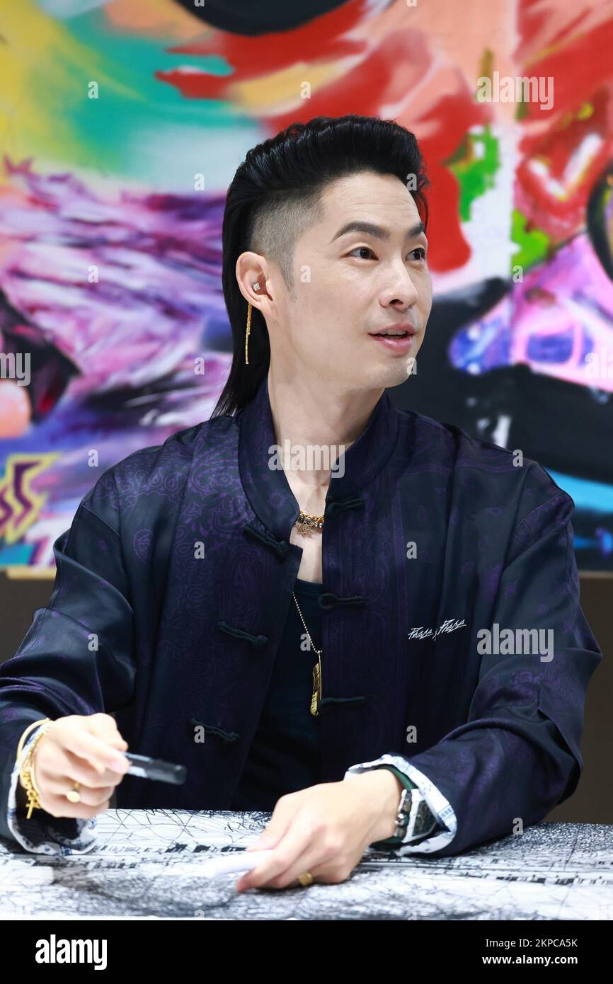 Taiwanese-American singer and actor Vanness Wu attended the xVESSEL signing session in Shanghai ...
