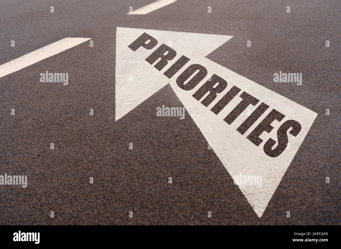 Business and finance concept. Markings and an arrow with the ...