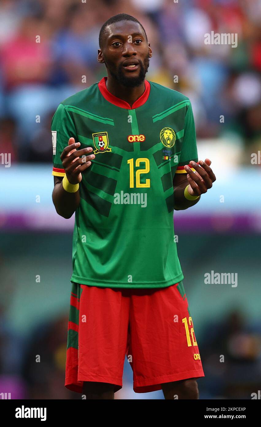Al Wukair, Qatar. 28th Nov, 2022. Karl Ekambi of Cameroon during the ...