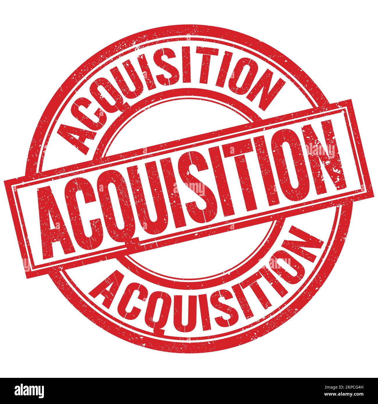ACQUISITION text written word on red round stamp sign Stock Photo - Alamy