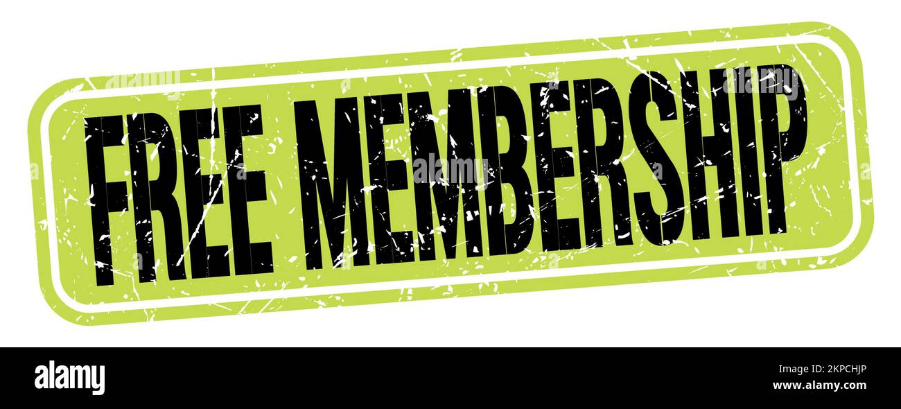 FREE MEMBERSHIP text written on green-black grungy stamp sign Stock ...