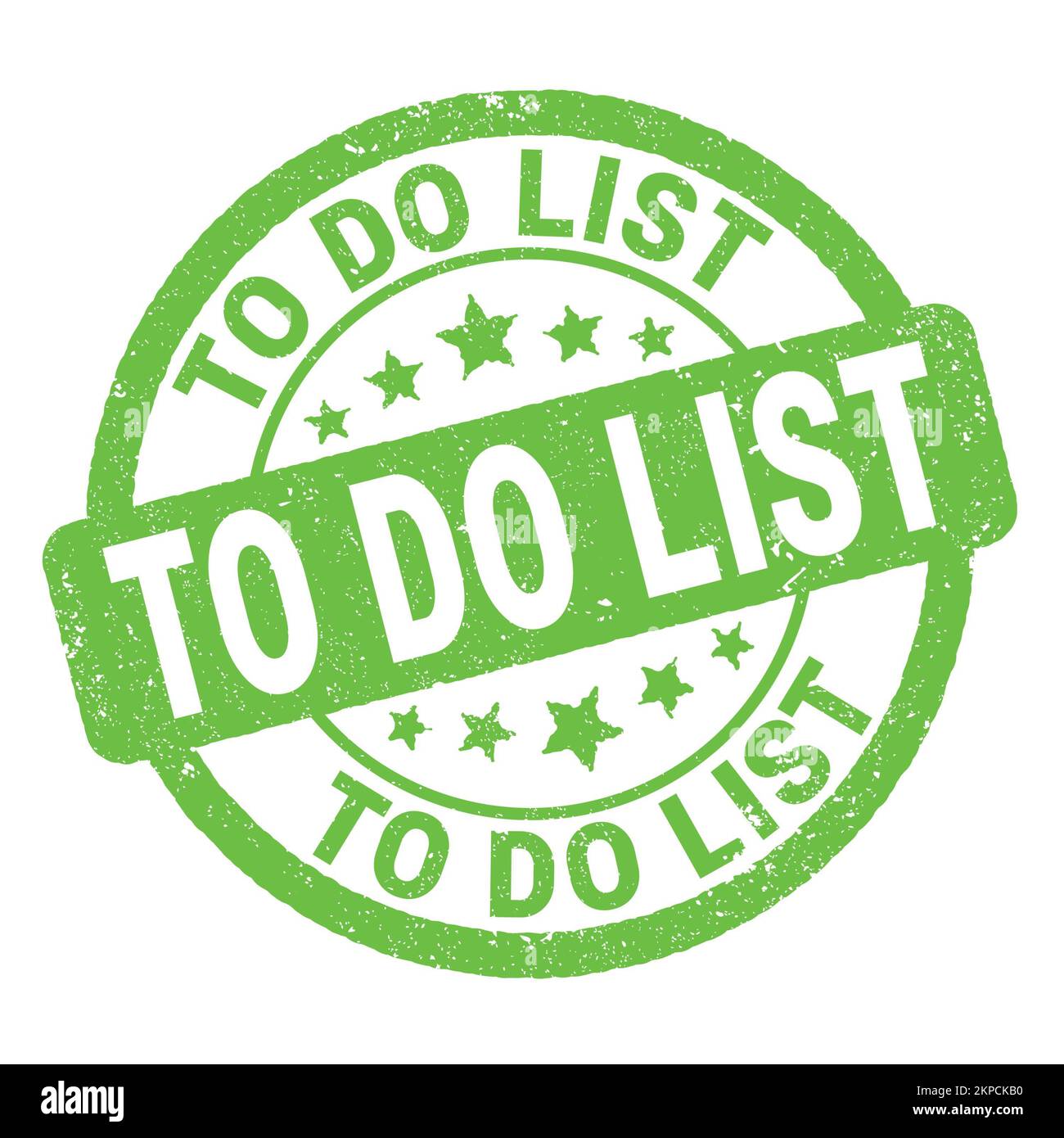 TO DO LIST text written on green grungy stamp sign Stock Photo - Alamy