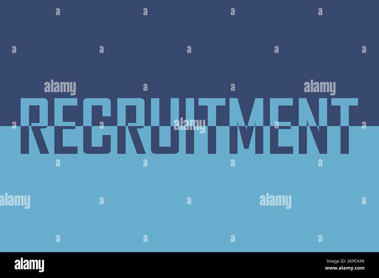 Recruitment, icon. Logo. Colorful typography banner with single word ...