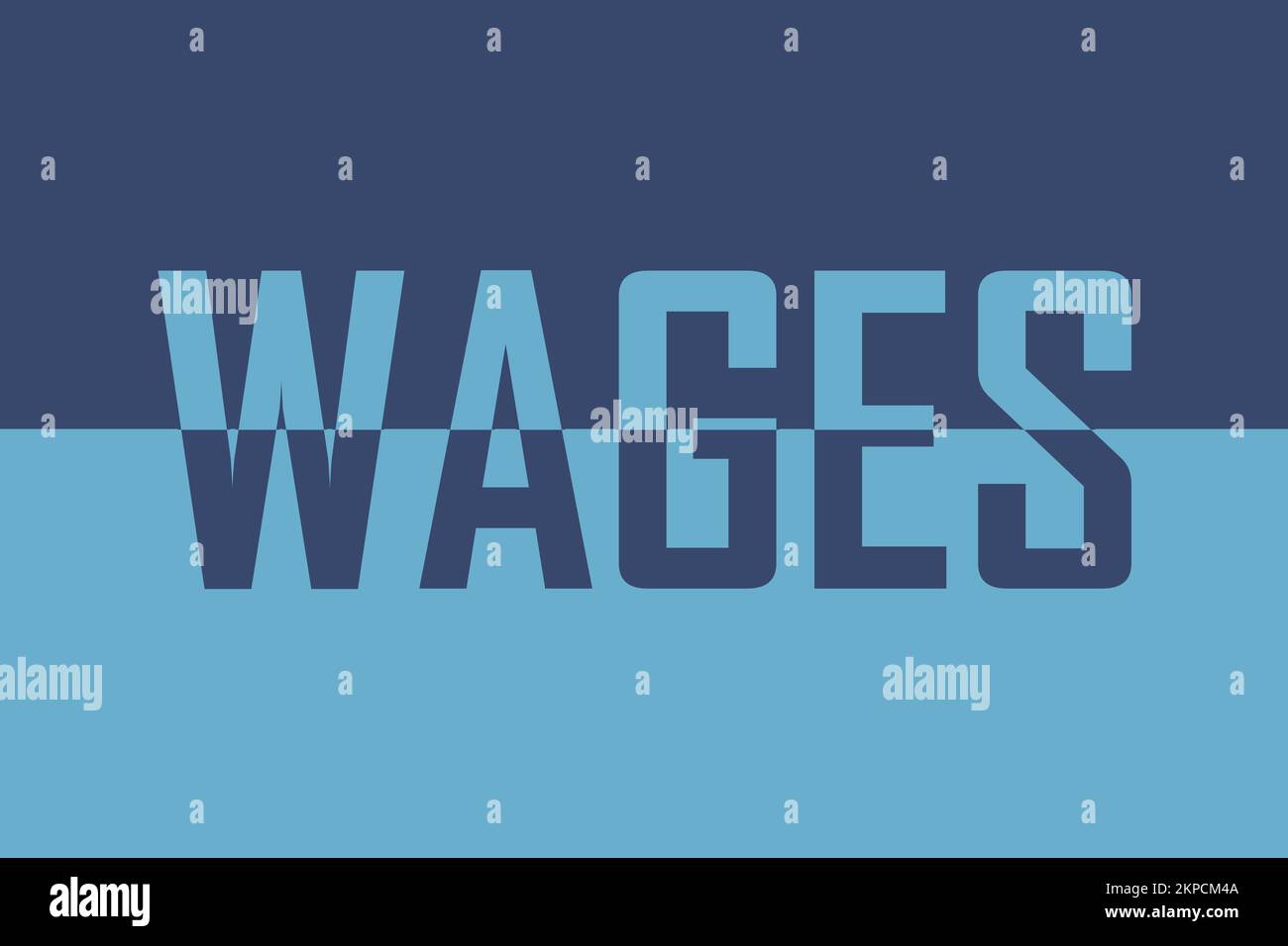 Wages, icon. Logo. Colorful typography banner with single word. Text ...