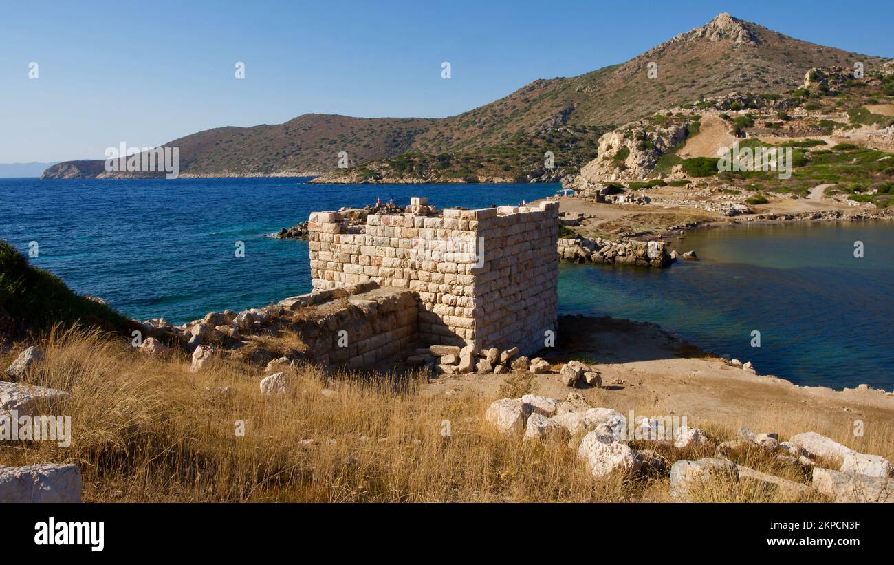Southwestern tip of Turkey. Sunset from the ancient city of Datca ...