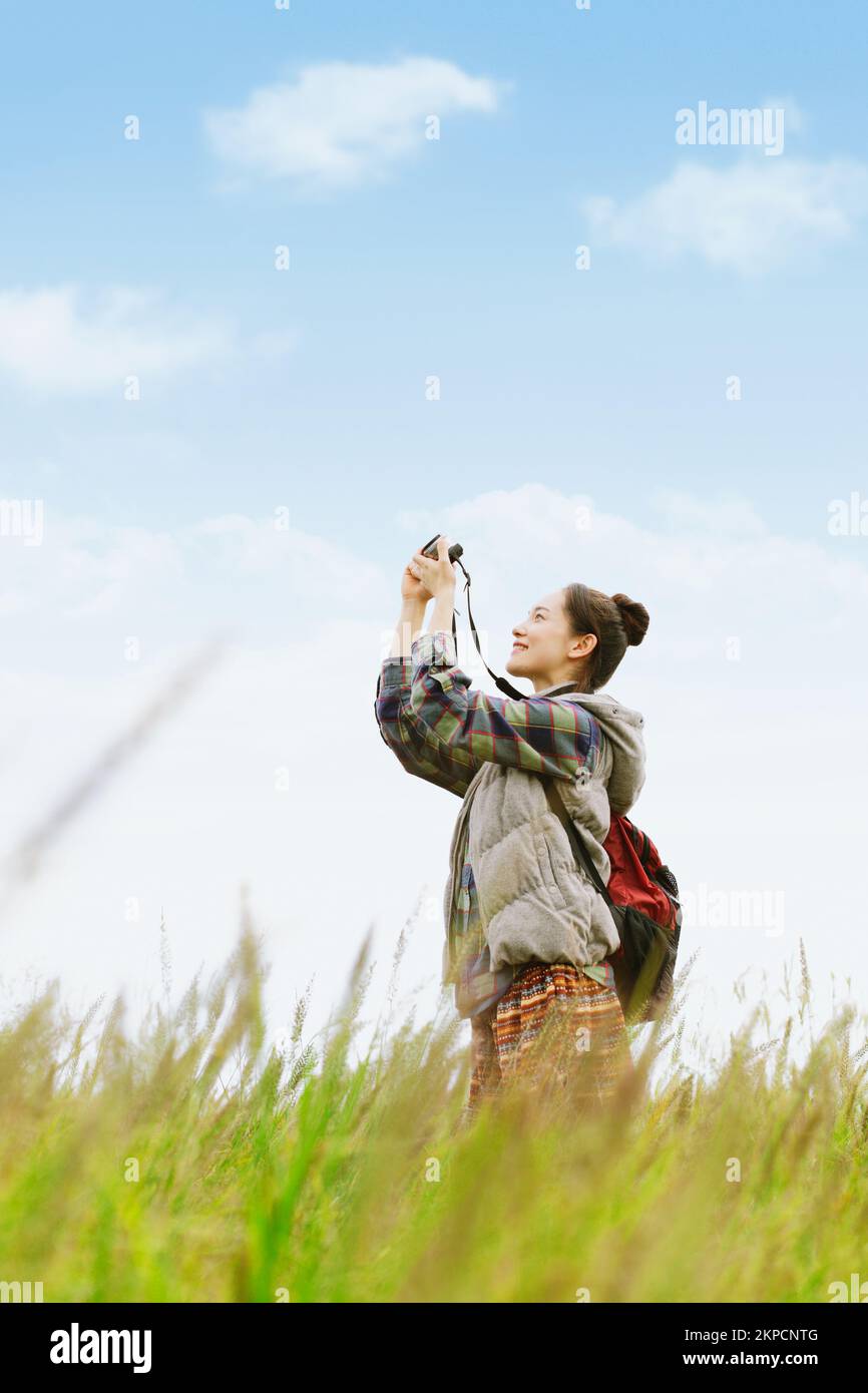 Japanese camera girl Stock Photo - Alamy