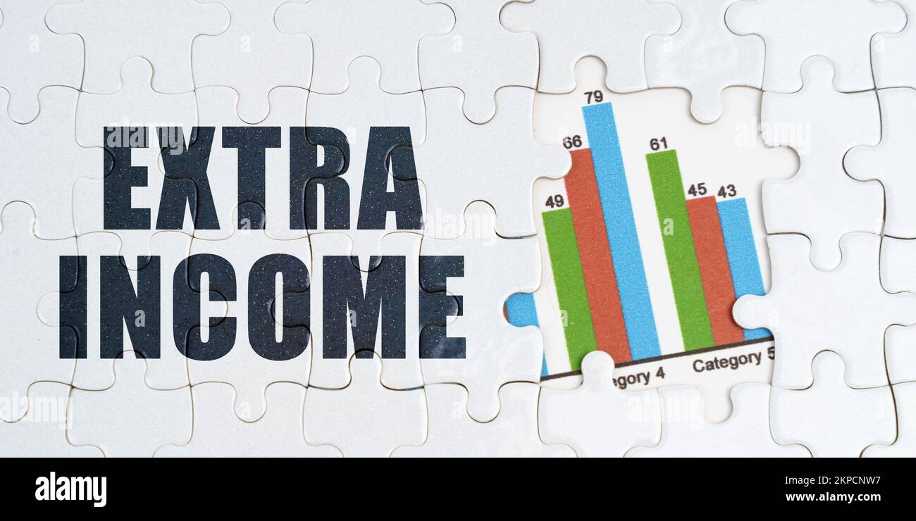 Economy and business concept. On white puzzles there is an inscription ...