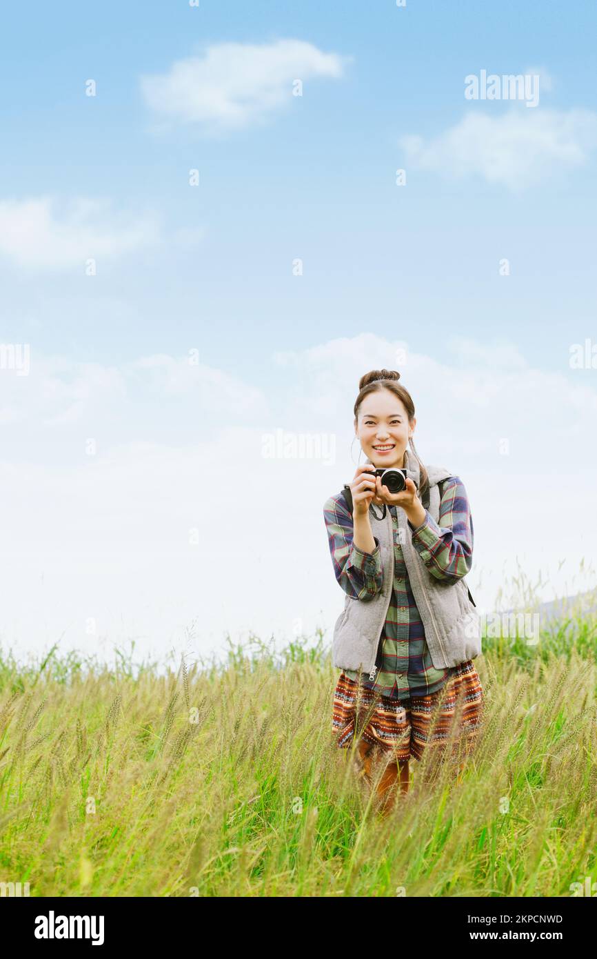 Japanese camera girl Stock Photo - Alamy