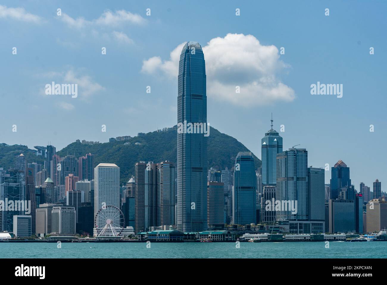 Central, Hong Kong - March 30th 2018: The skyline in front of Victoria ...
