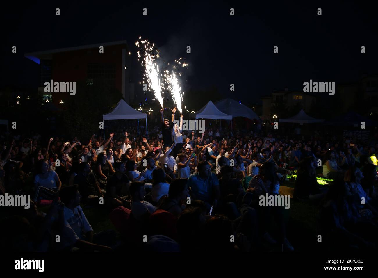 Group of people with torches hi-res stock photography and images - Alamy
