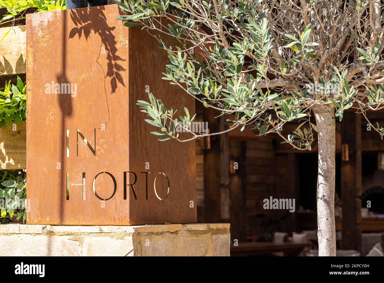 In Horto restaurant, Flat Iron Square, South Bank London England Stock ...