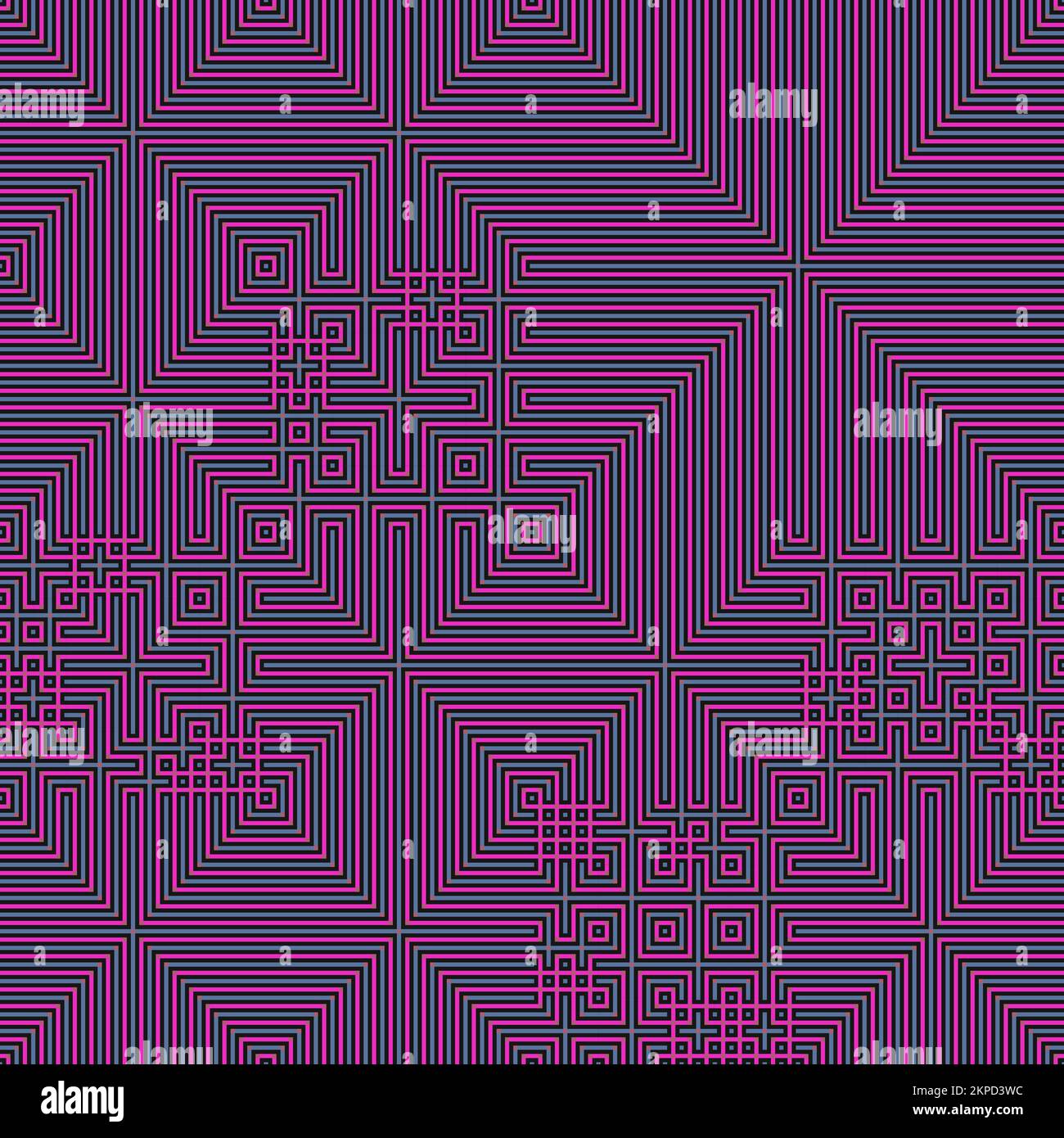 Abstract line maze generative art background art illustration Stock ...