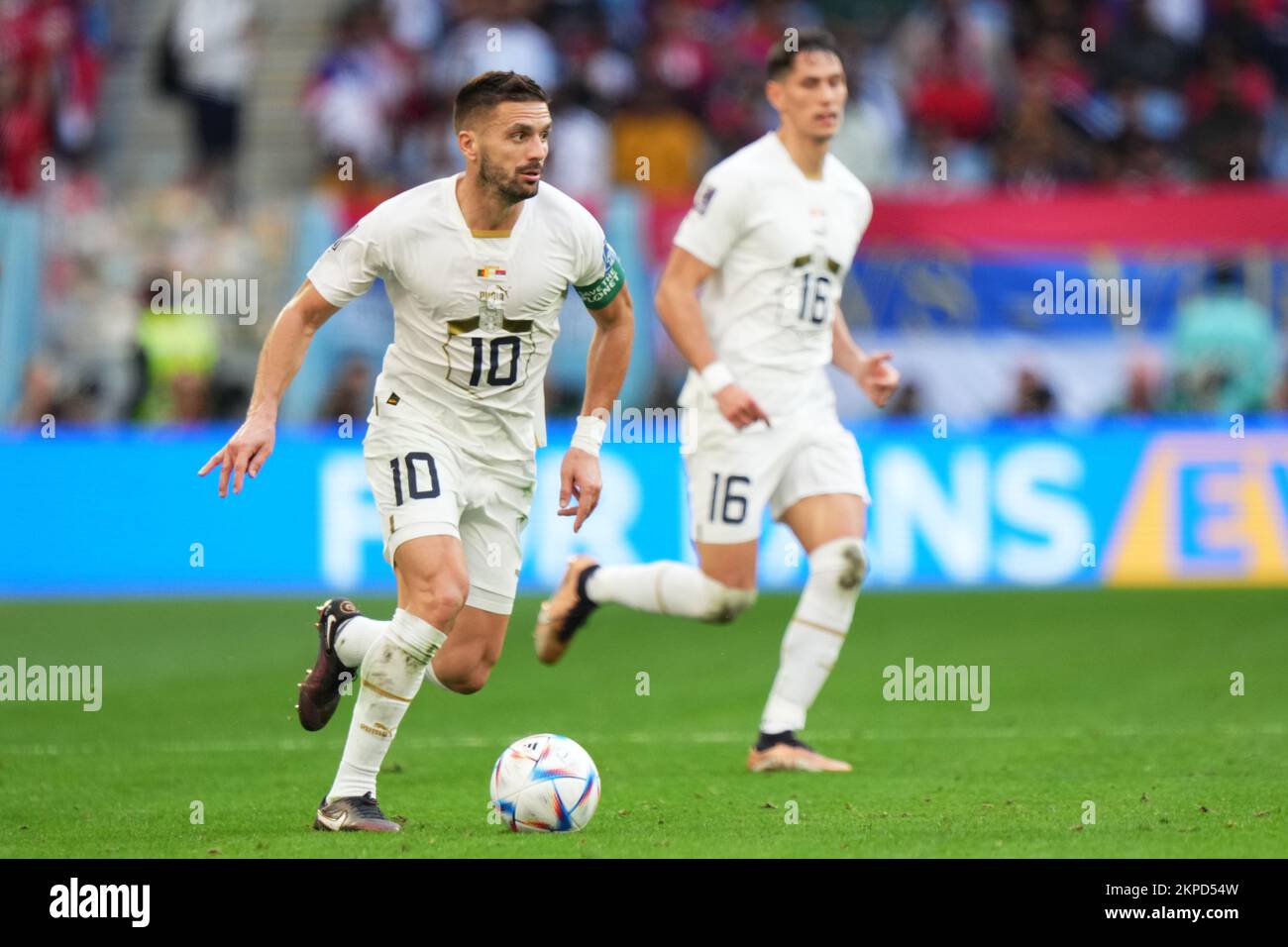 Dusan Tadic of Serbia during the FIFA World Cup, Qatar. , . in Al ...