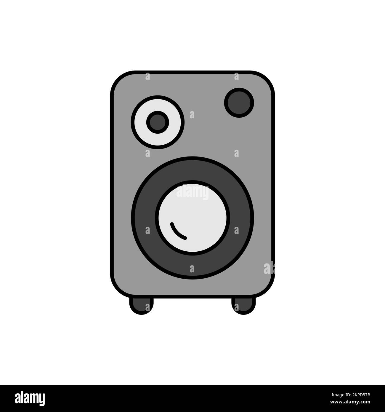 Music column color vector grayscale icon. Graph symbol for music and ...