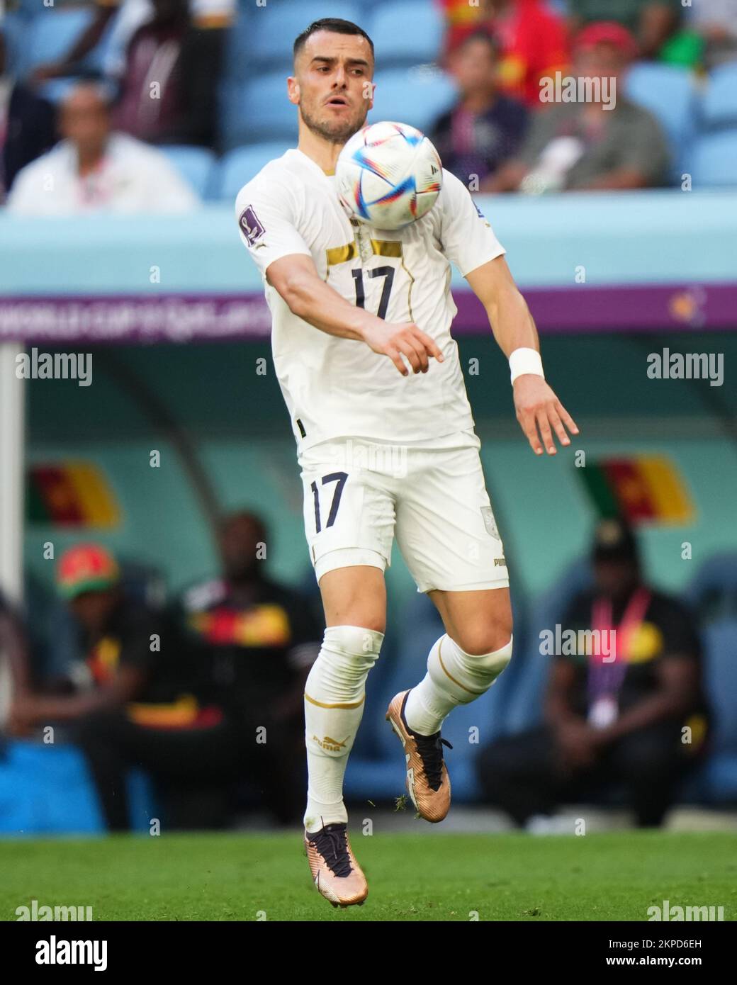 Filop Kostic of Serbia during the FIFA World Cup Qatar 2022 match ...