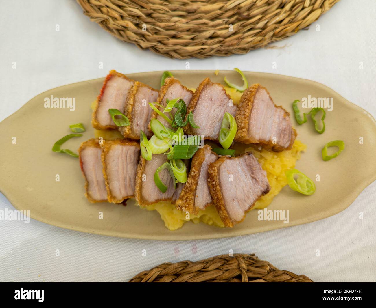 Gourmet, Typical Spanish dish called torreznos, consisting of deep ...